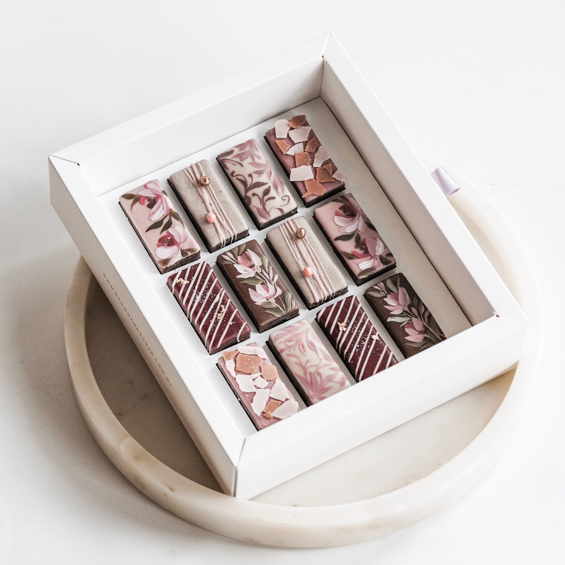 Rectangle Praline | Painting Palette in 12 pieces – Brown & Sugar Concept